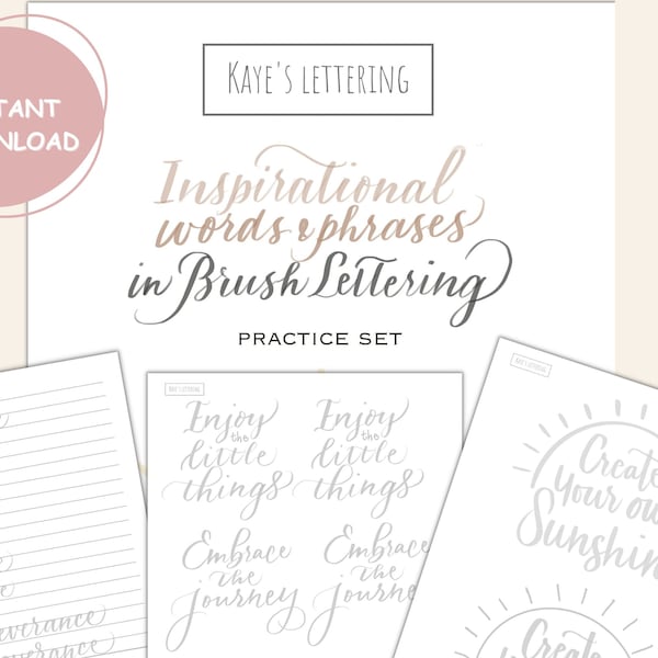 Brush Lettering - Etsy