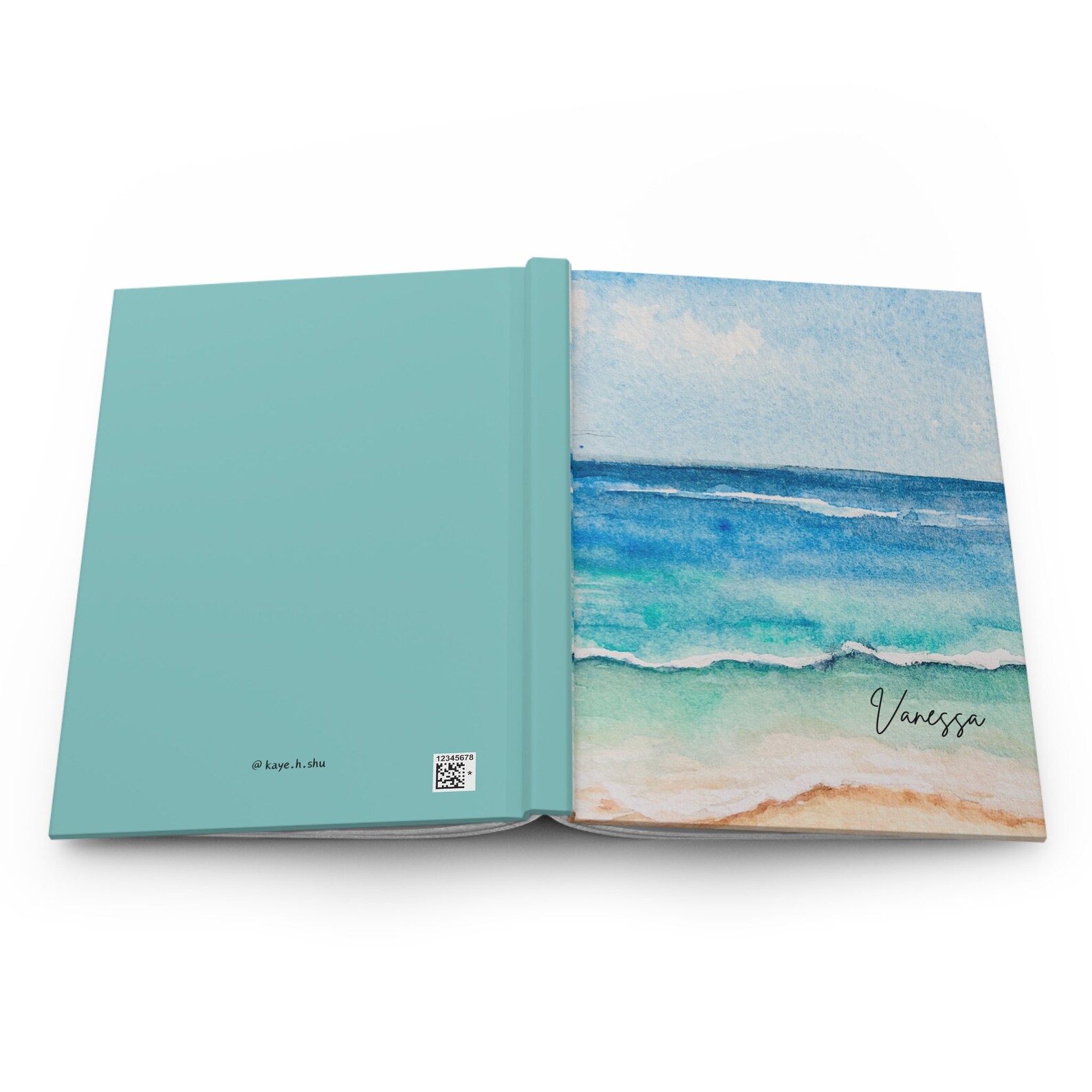 Hardcover Customized Journal With Seashore Cover Beachfront Ocean View ...