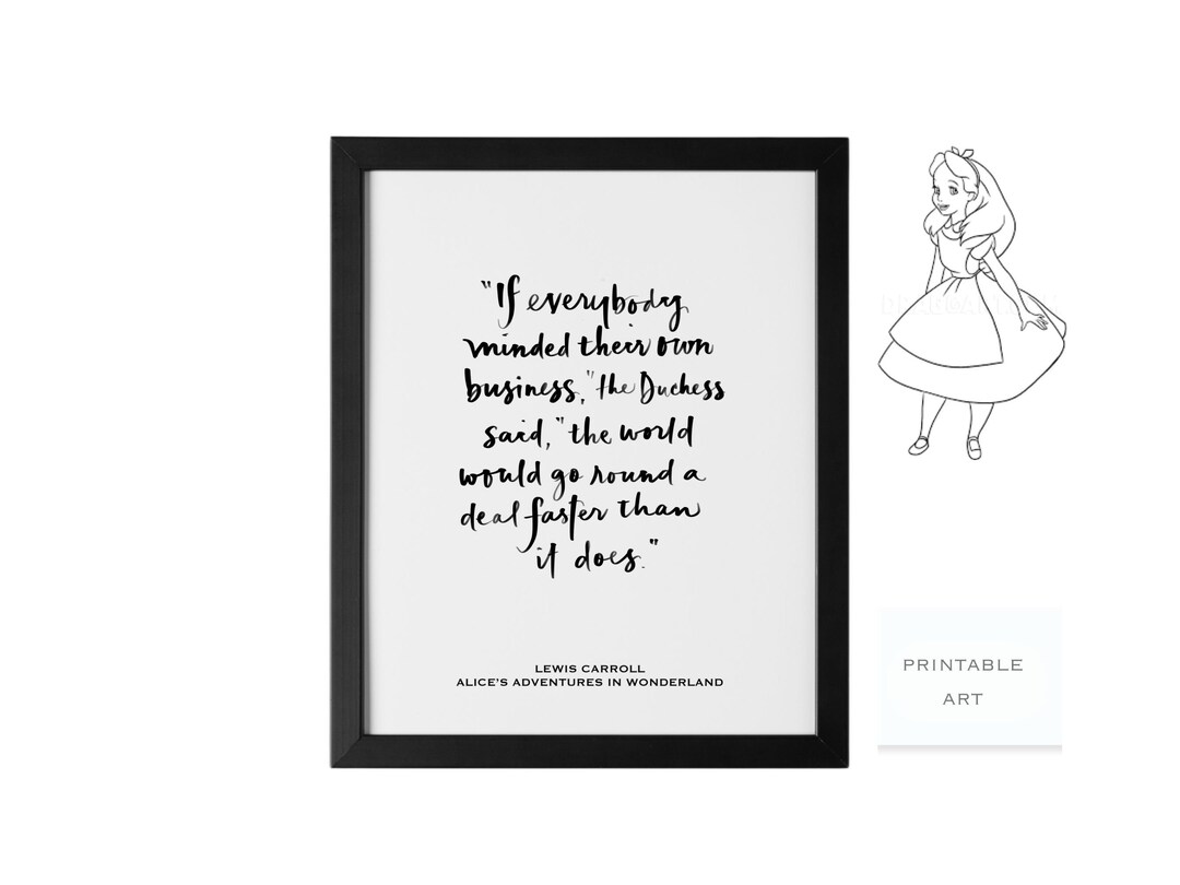 Humor Digital Quote Downloadable Wall Art Book Quote Print Lewis ...