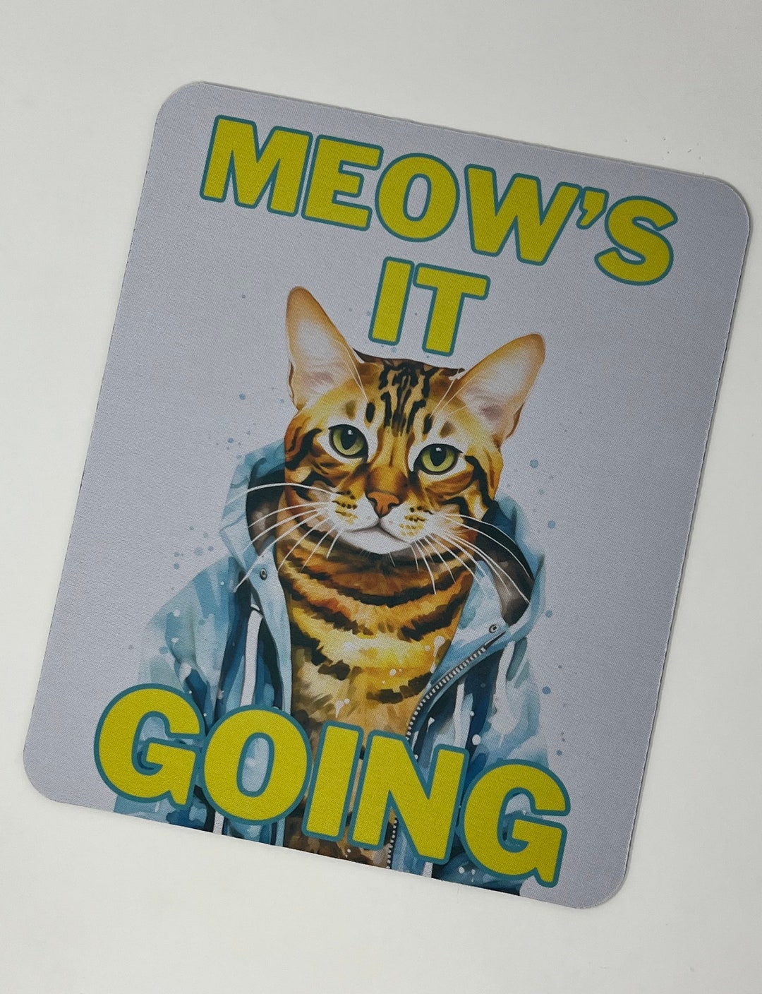 Meow’s It Going Mouse Pad With Anti Slip Backing - Etsy