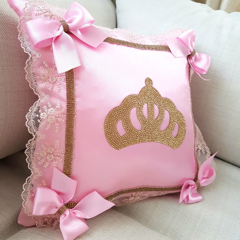 Princess Crown Pillow, Princess Nursery Decor, Nursery Pillow, Baby ...