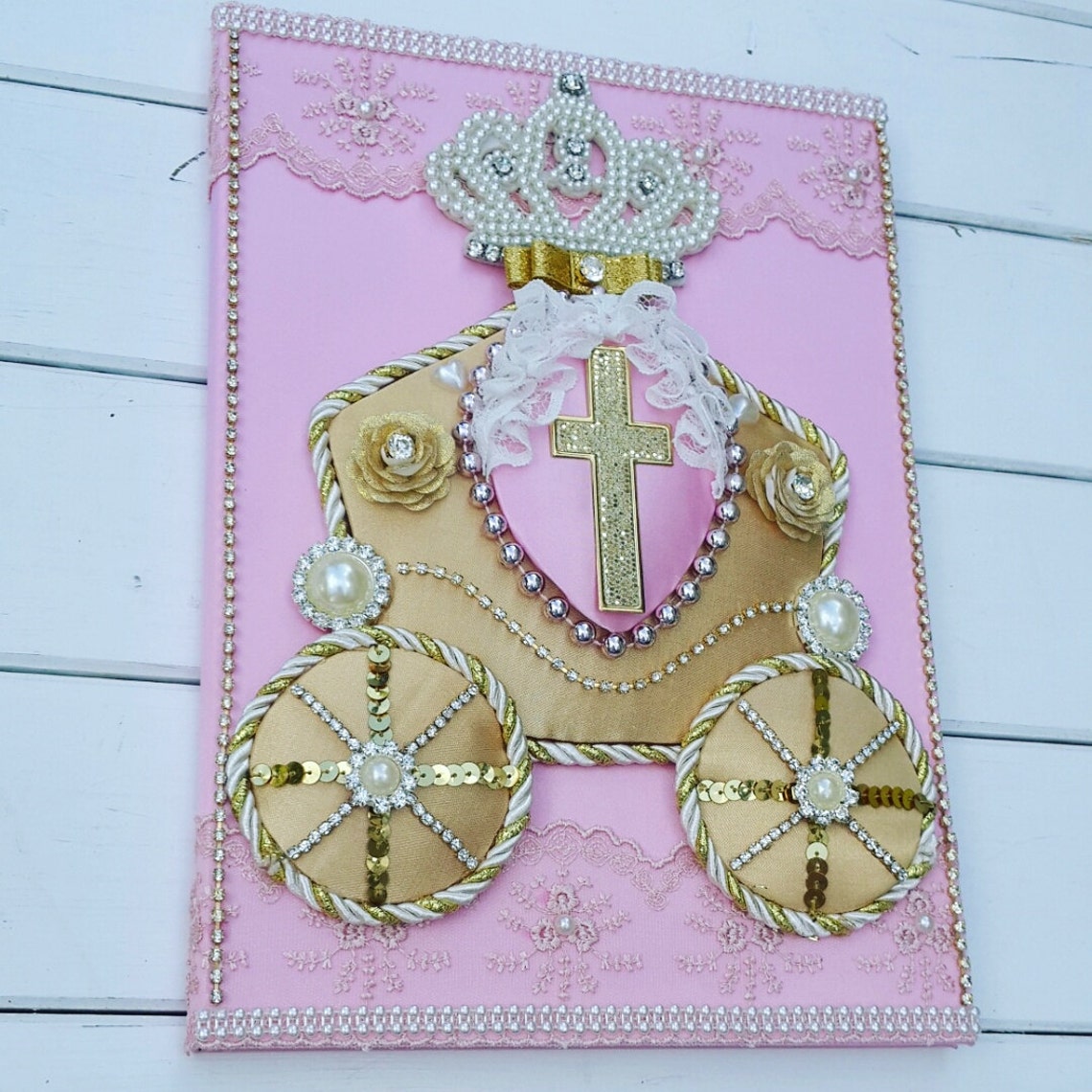 Baptism Gift Baptism Memory Book Christening Book Godmother - Etsy