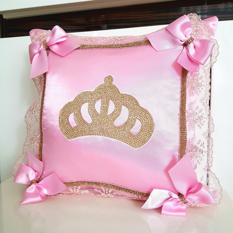 Princess Crown Pillow, Princess Nursery Decor, Nursery Pillow, Baby ...