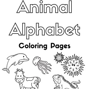 Hojas para colorear del alfabeto de animales Las páginas describen ...