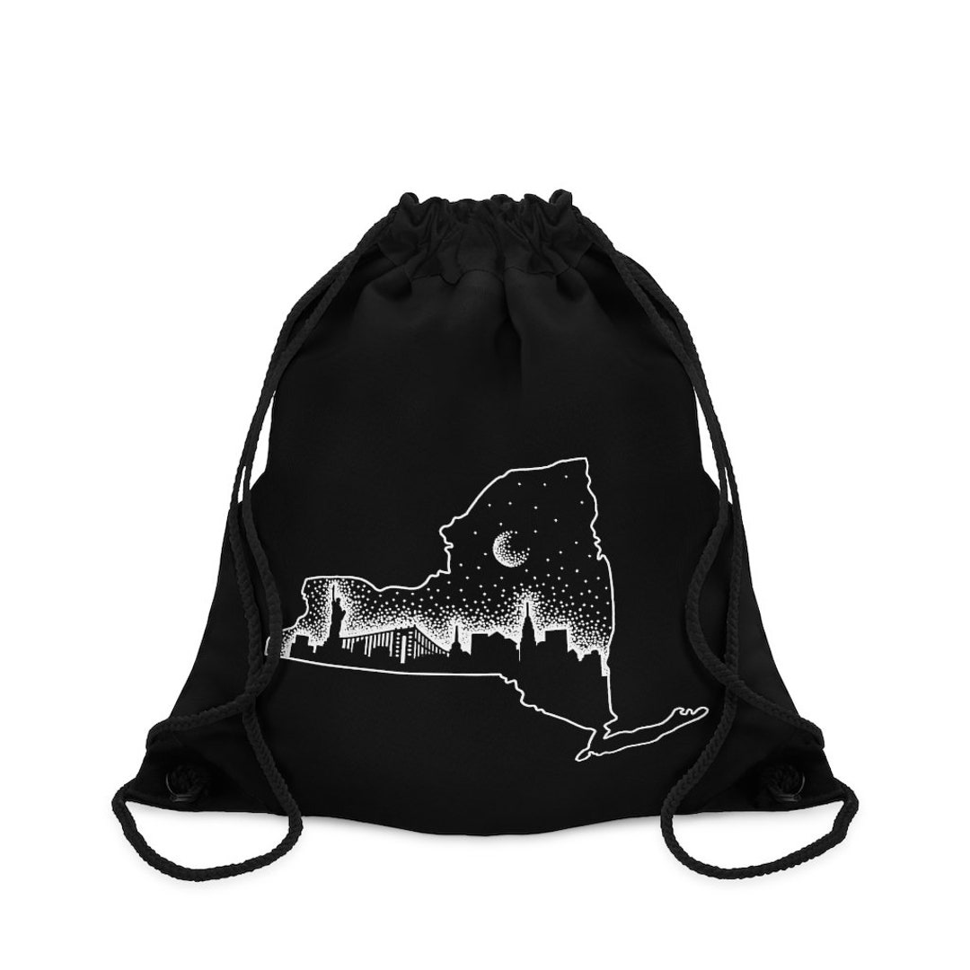 New York NY Skyline Drawstring Bag - Etsy
