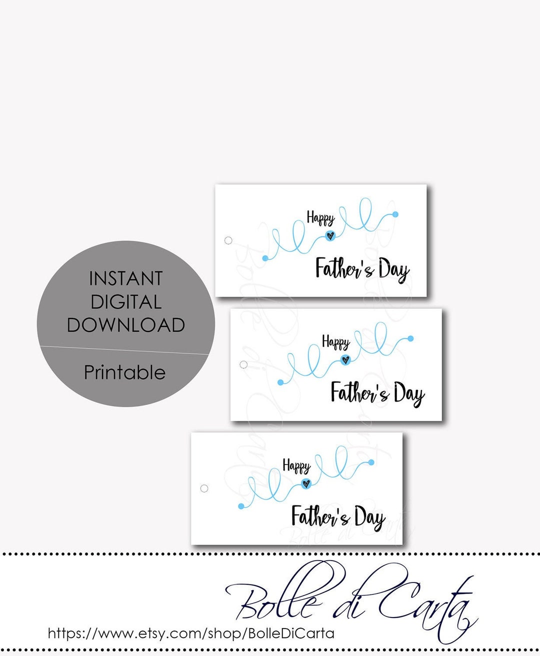 Printable Happy Father's Day Tags, Printable Father's Day Labels ...