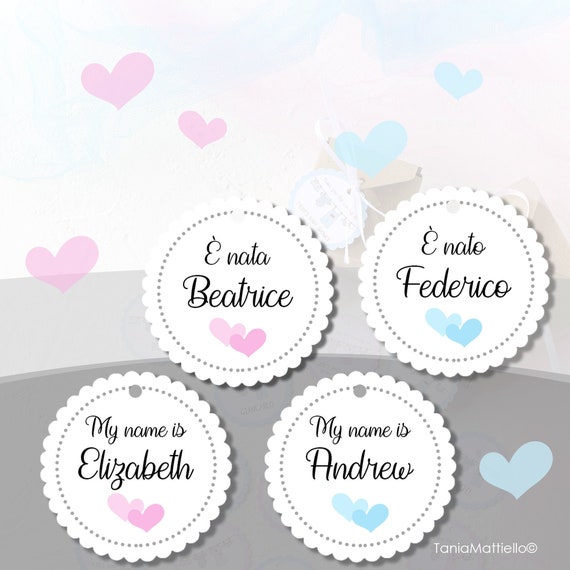 20 or More Personalized Baby Name Tags | Etsy