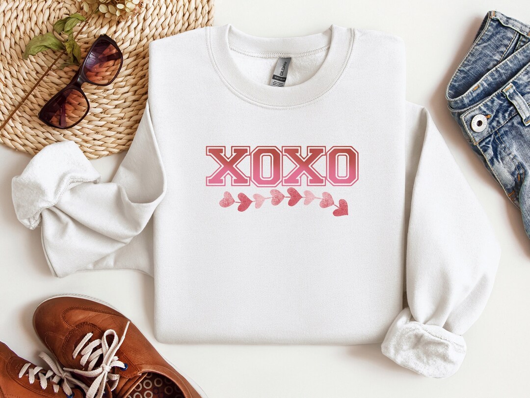 Valentines Day Sweatshirt, XOXO Sweatshirt, Valentine Shirt With OXOX ...