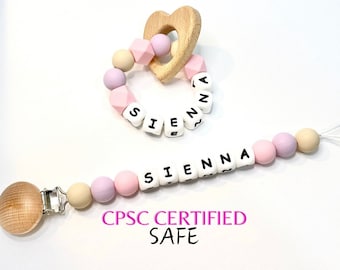 Personalized Custom Pacifier Clip Custom Baby Name - Etsy