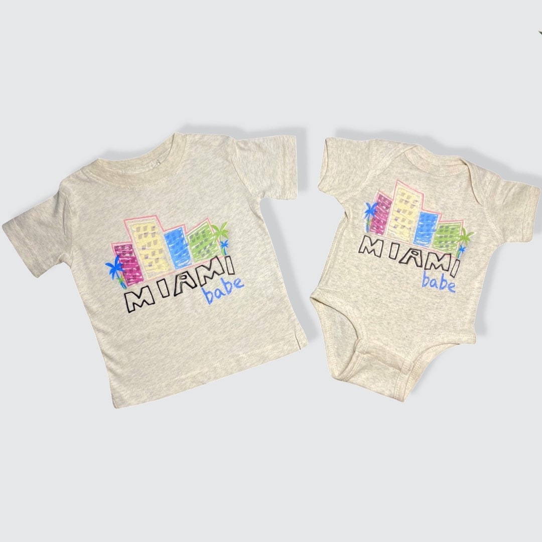MIAMI BABY SHIRT, Miami Heat Baby, Miami Dolphins, Kids Apparel, Custom ...