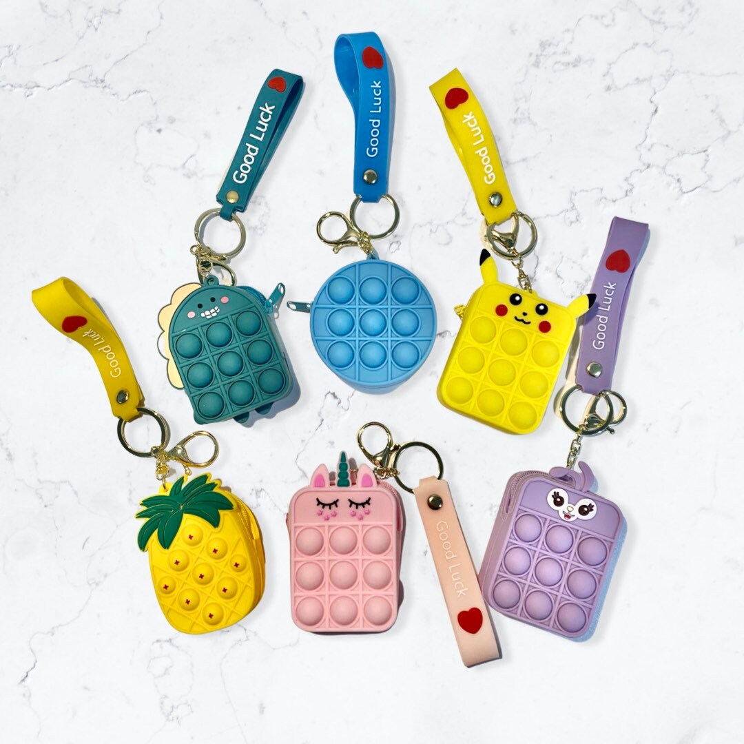 Pop Its Fidget Coin Purse, Custom Coin Bag, Pop It Coin Pouch, Colorful ...