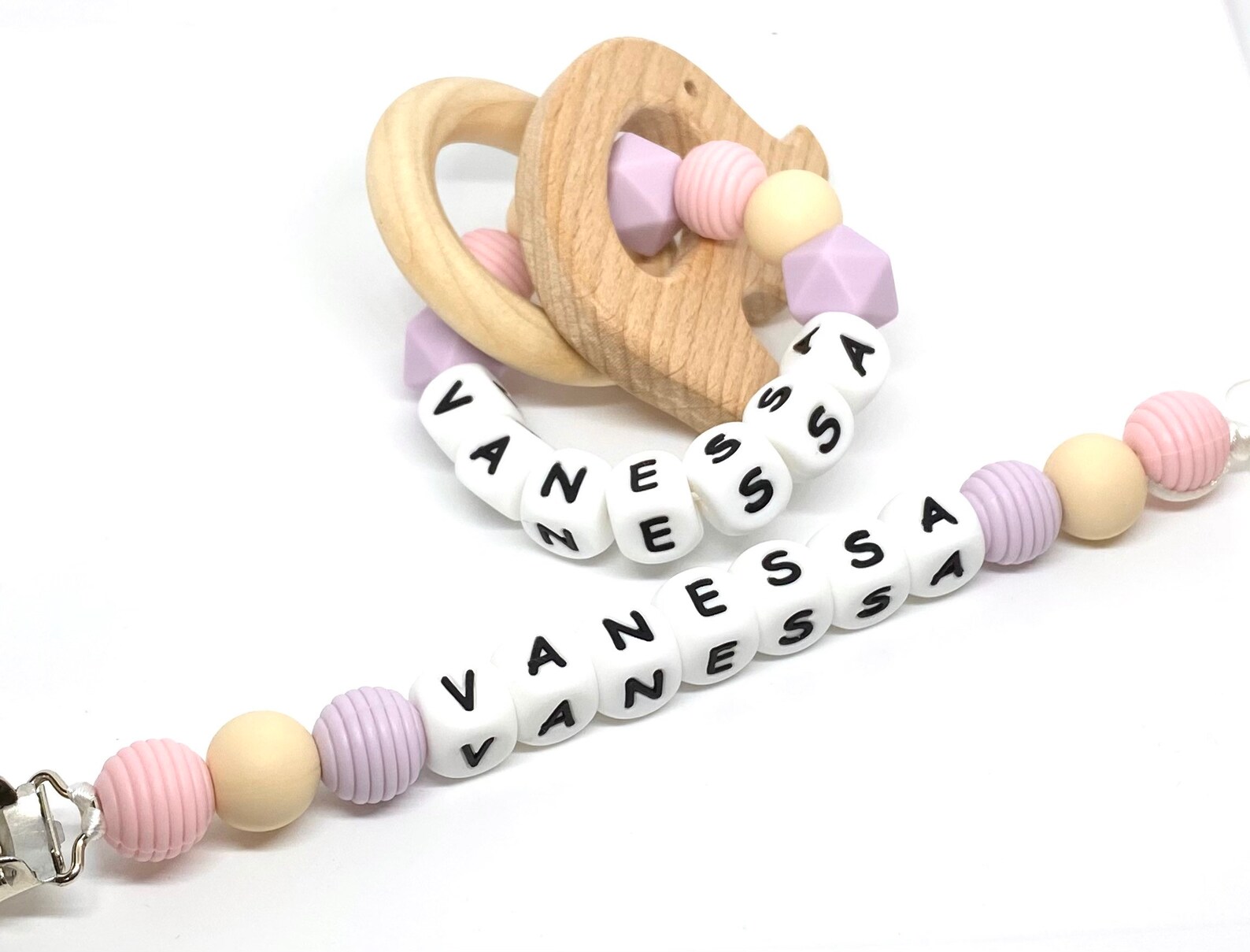 BABY TOY RING custom Silicone ring with name Baby shower | Etsy