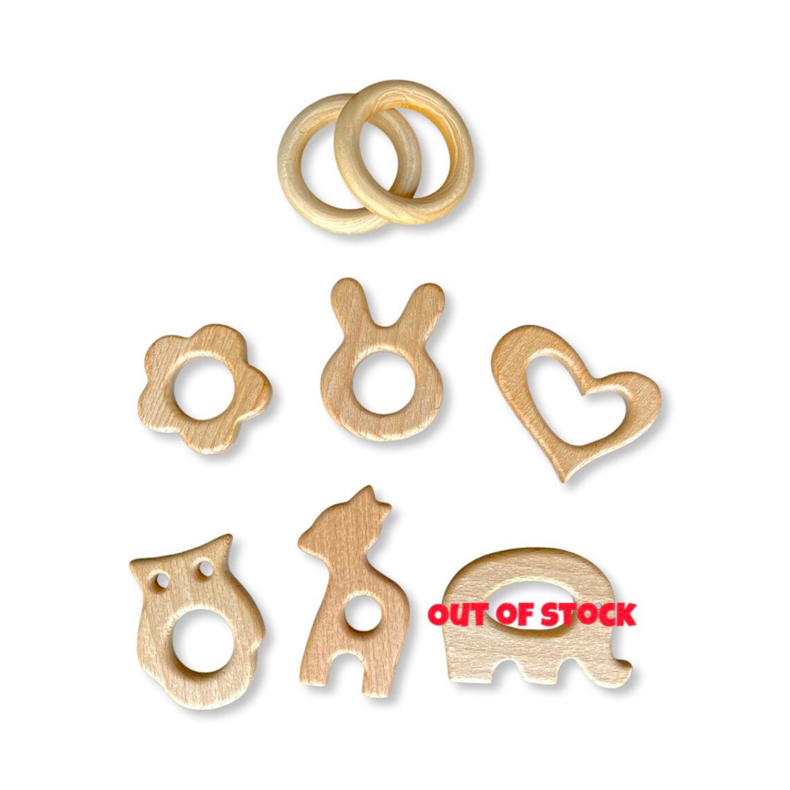 BABY TOY RING custom Silicone ring with name Baby shower | Etsy