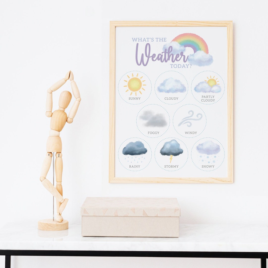 Weather Chart Digital Print Homeschool Weather Poster - Etsy