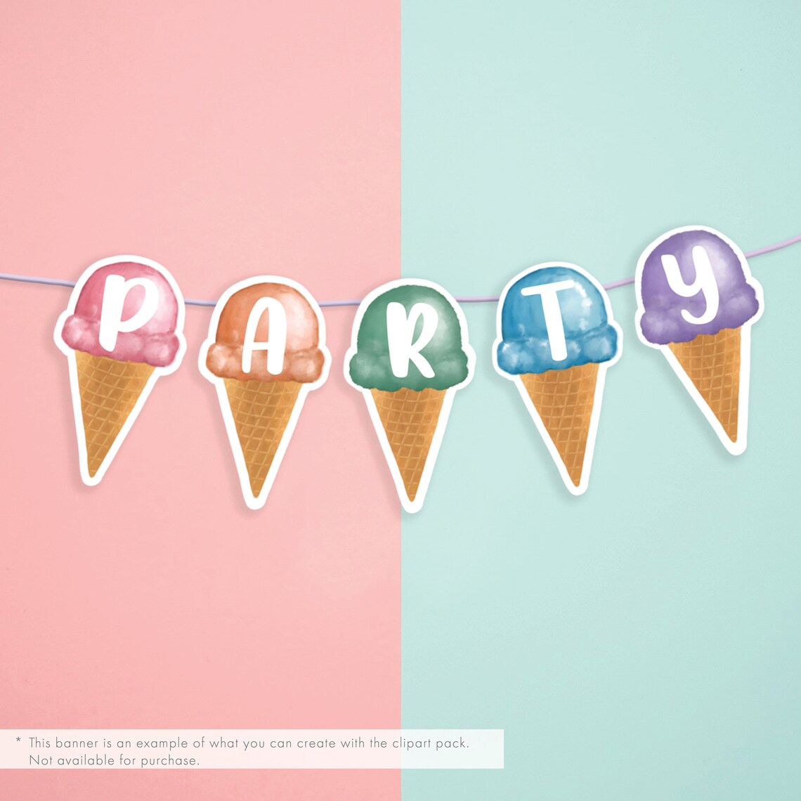 Ice Cream and Popsicle Watercolor Clipart | Colorful Ice Pops | Summer ...
