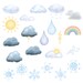 Watercolor Weather Clipart | Classroom Weather Element Chart | Weather ...