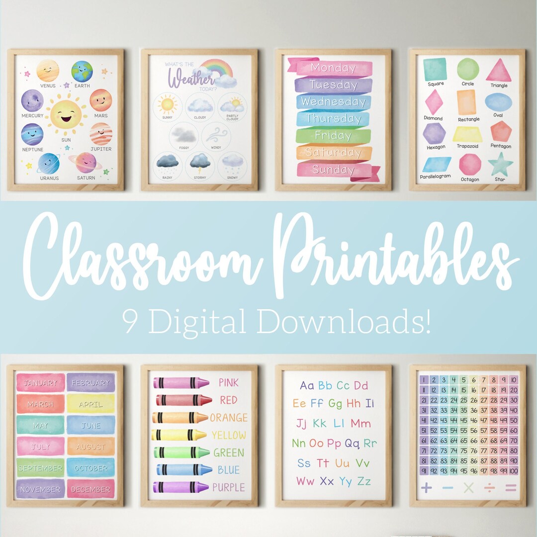 Classroom Education Digital Prints | Homeschool Posters | Printable ...