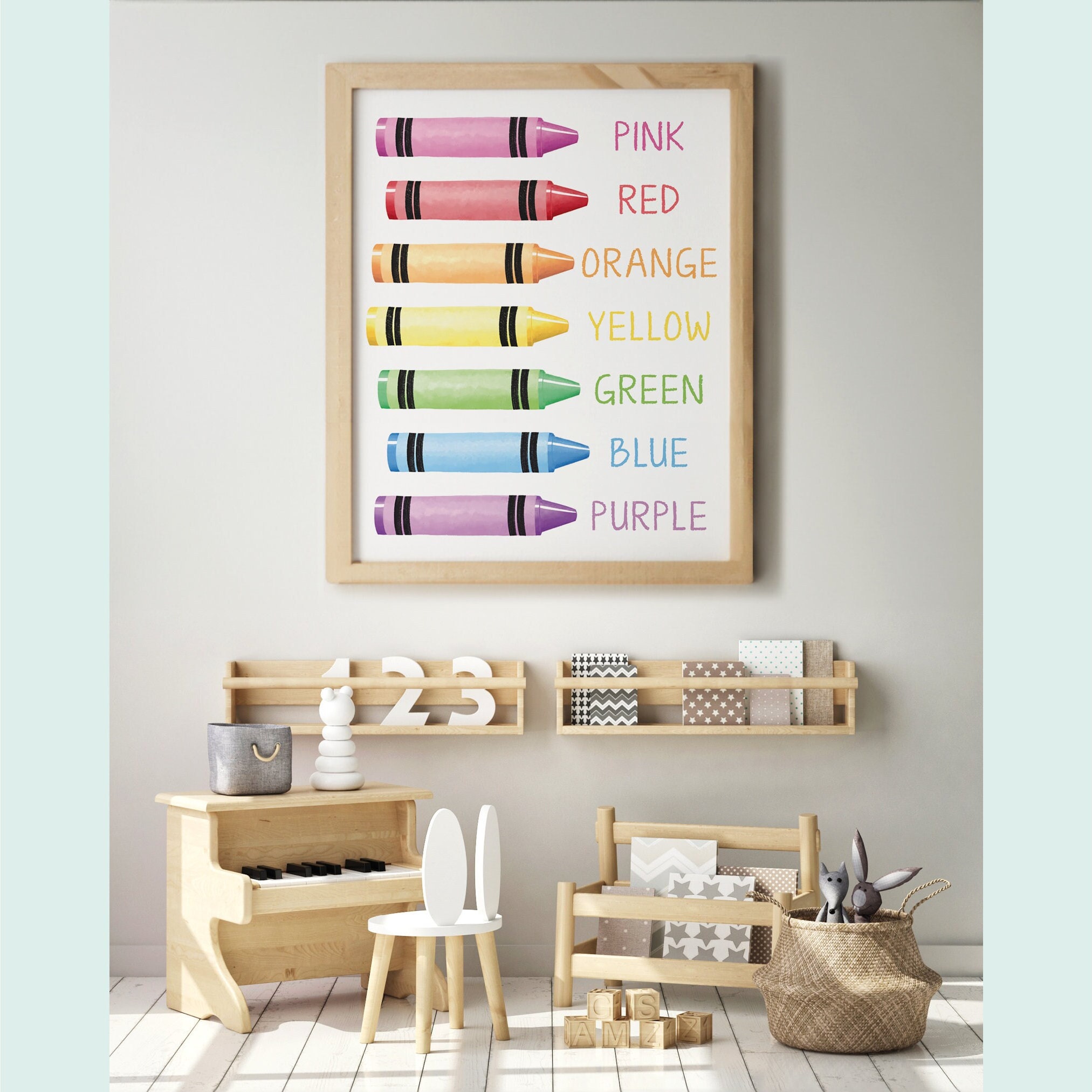 Crayons Watercolor Clipart | Colorful Rainbow Crayons | Cute Crayon ...