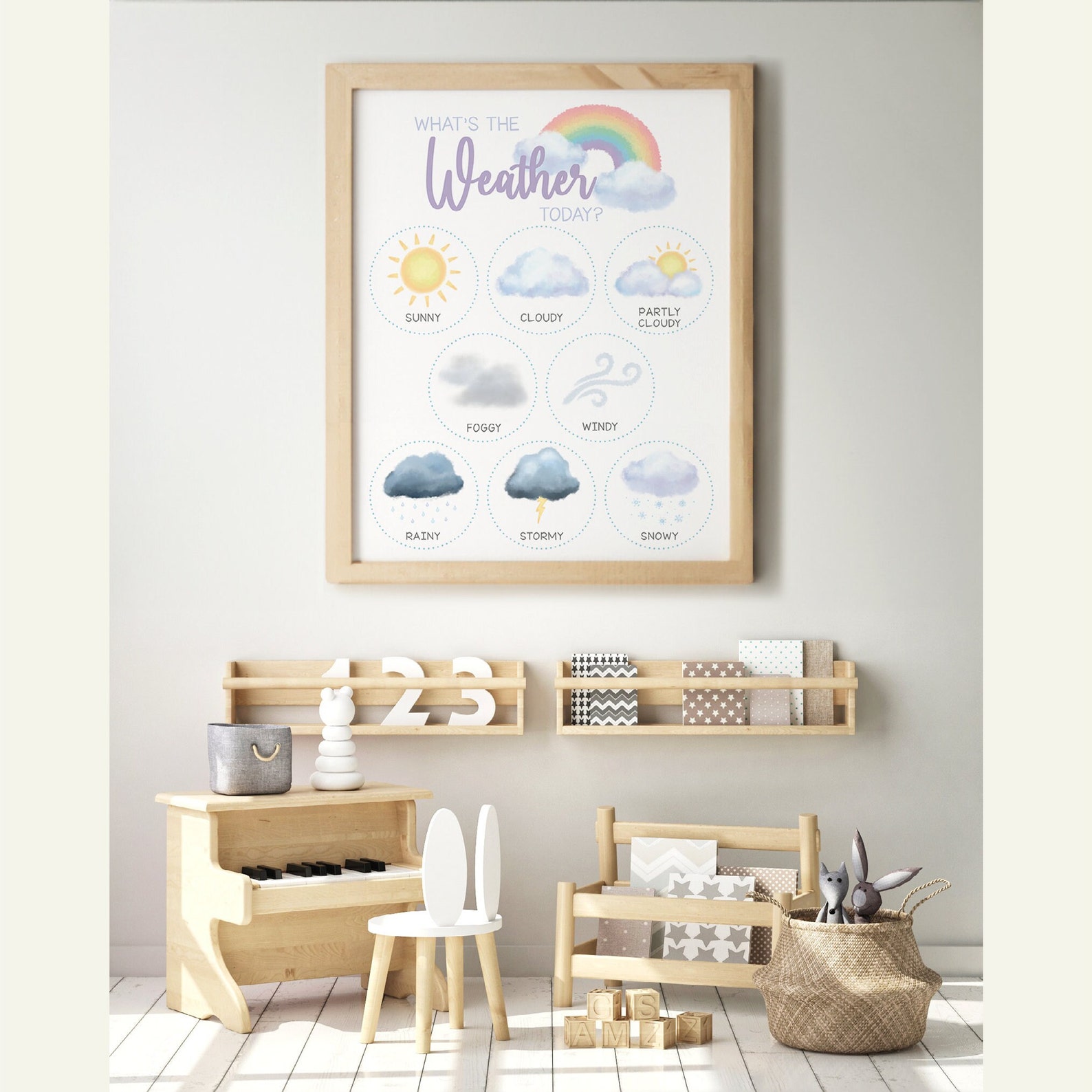 Weather Chart Digital Print | Homeschool Weather Poster | Printable ...