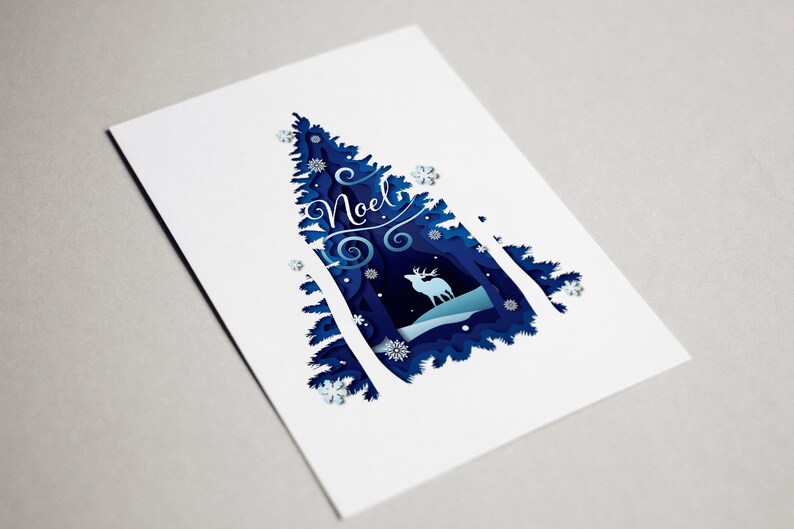 DIGITAL DOWNLOAD Noel Paper Cut Art Christmas Printable - Etsy