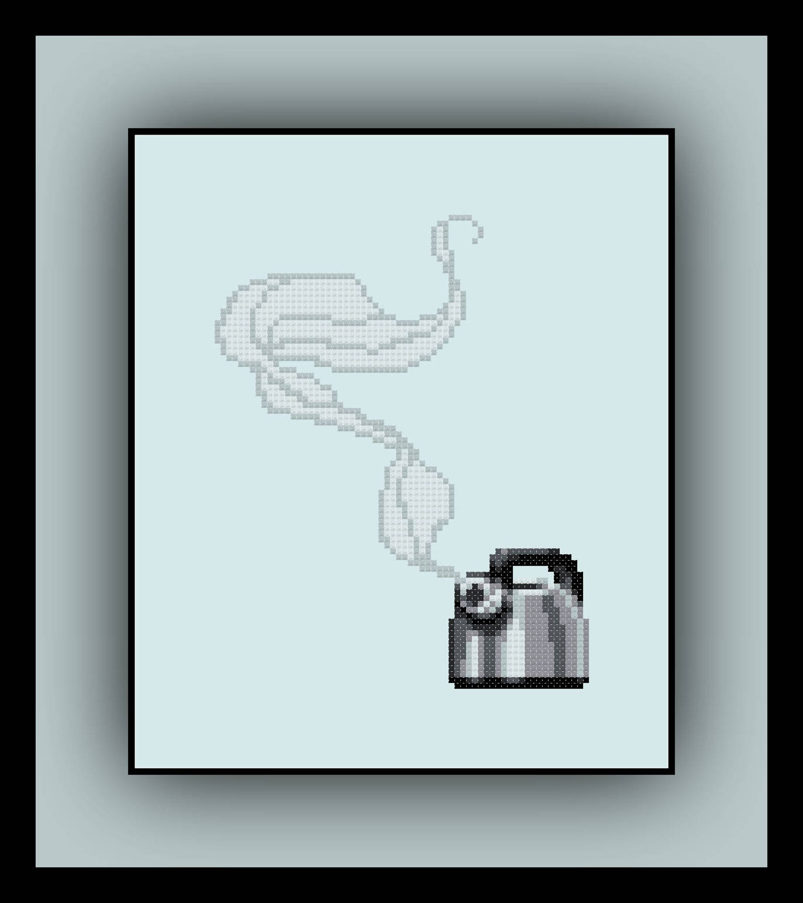 Tea Kettle Cross Stitch Pattern Teapot Teacup Tea Set Steam - Etsy