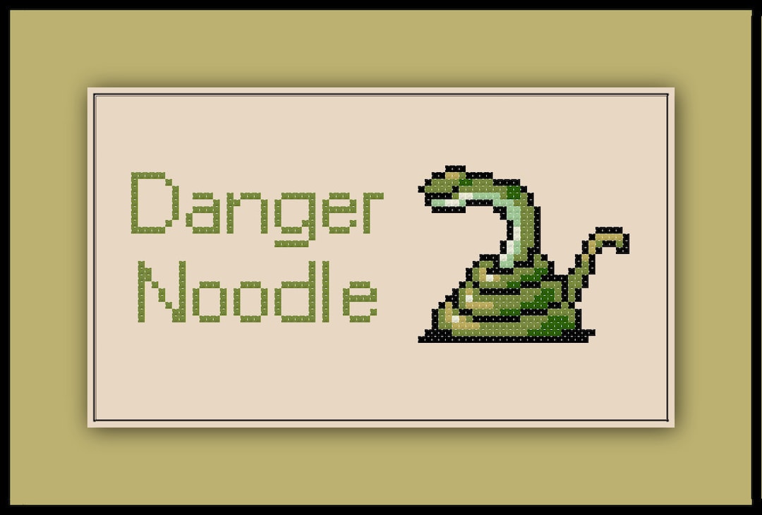 Snake Cross Stitch Pattern Danger Noodle Meme Snek - Etsy
