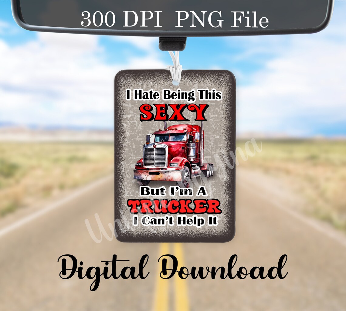 Car Air Freshener Design / PNG / Trucker / Sublimation / Instant ...