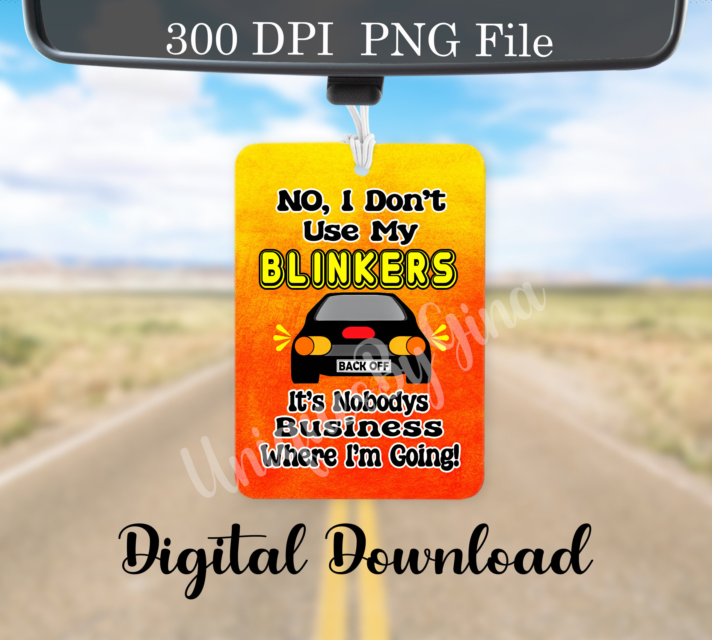 Car Air Freshener Design / PNG / Sublimation / Instant Digital Download ...