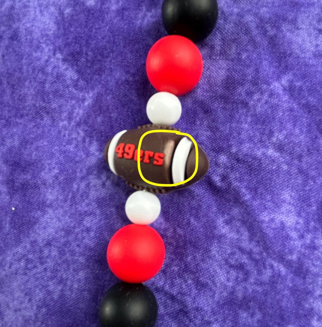 Misfit/imperfect Bead(s) - 3D Football San Francisco Ball Tumbler ...