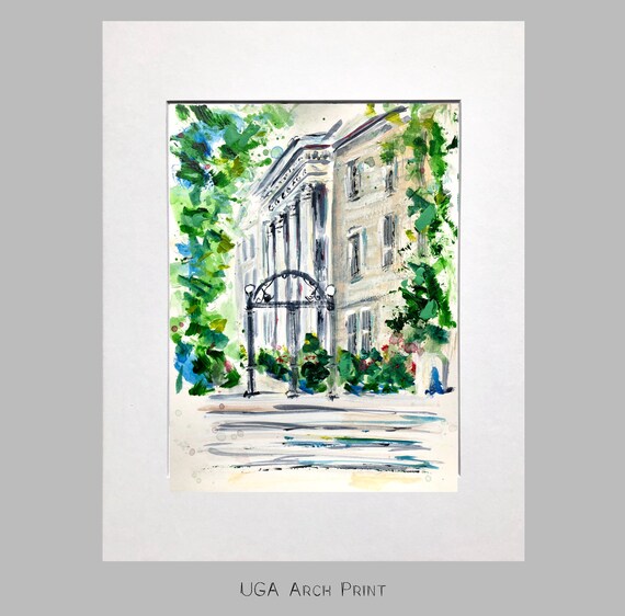 UGA University of Georgia UGA Arch Collegiate Art | Etsy