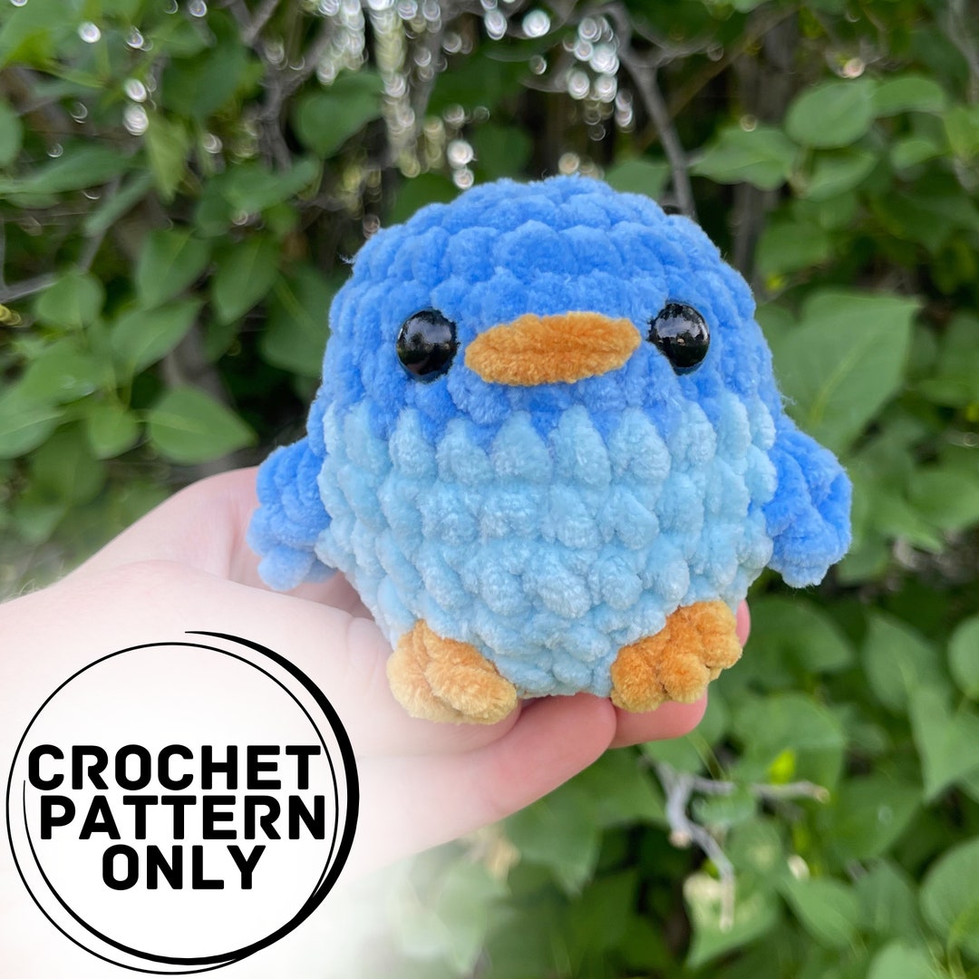 Chunky Bluebird Crochet Pattern, No Sew Bluebird Crochet, Cute Crochet ...