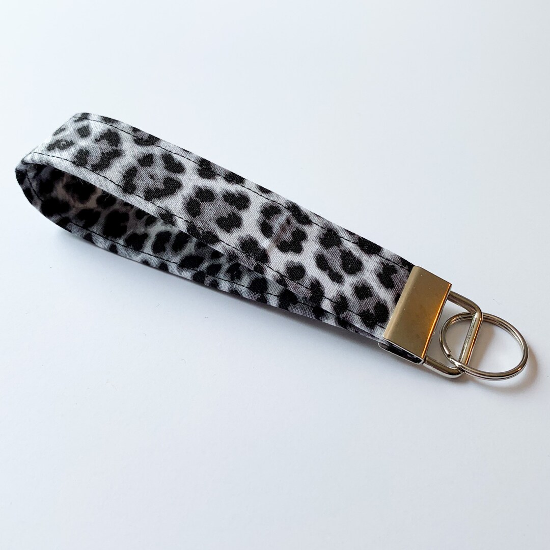 Leopard Key Fob, Key Holder, Keychain, Leopard Print Key Fob, Wristlet ...