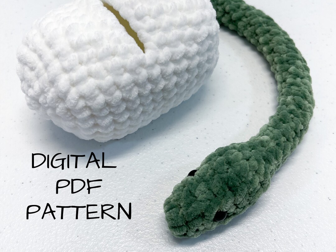 Baby Snake and Egg Crochet Pattern, Baby Snake Crochet Pattern, Snake ...