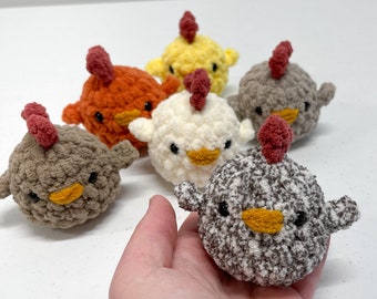 Tiny Crochet Chicken Chicken Plushie Farmhouse Chicken Handmade Home ...