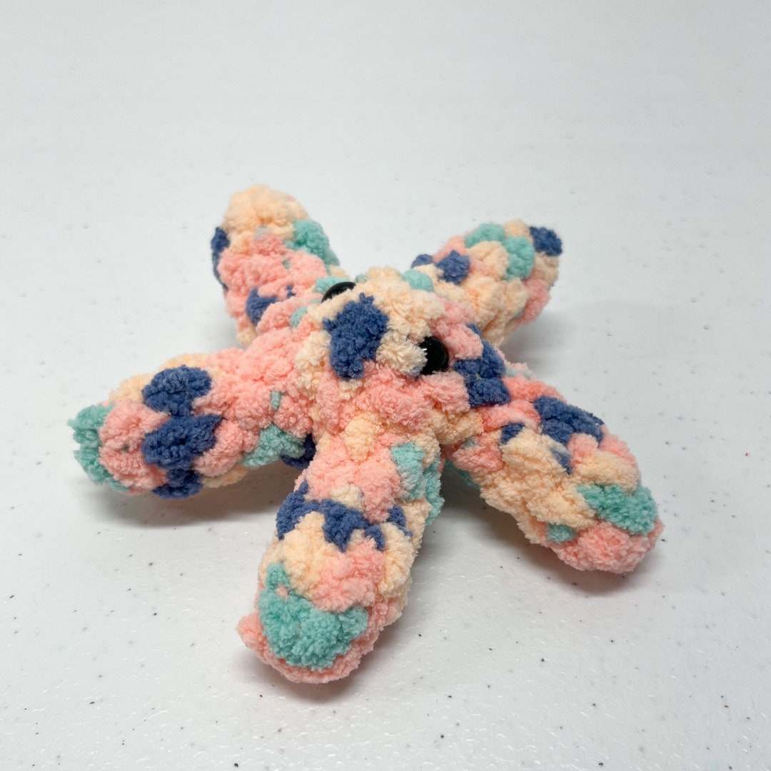 Crochet Starfish Plushie, Starfish Stuffed Toy, Marine Animals, Sea ...