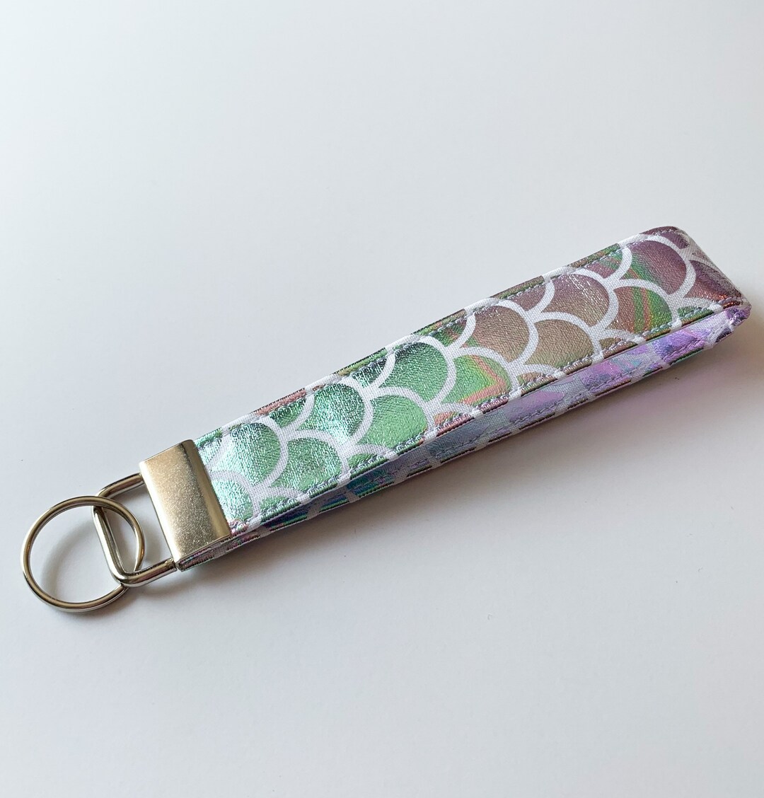 Mermaid Key Fob, Key Holder, Keychain, Mermaid Scale Key Fob, Wristlet ...