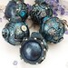Handmade Steampunk New Year Tree Ornaments. Christmas Blue Glass Balls ...