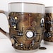Steampunk Cups - Set of 2 Cups. Handmade Artisan Design. Handmade ...