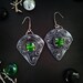 Silver Earrings Green Forest Light. Exclusive Handmade Jewelry - Etsy