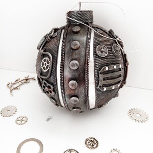 Handmade Steampunk Christmas Ornaments. New Year Tree Christmas Glass ...