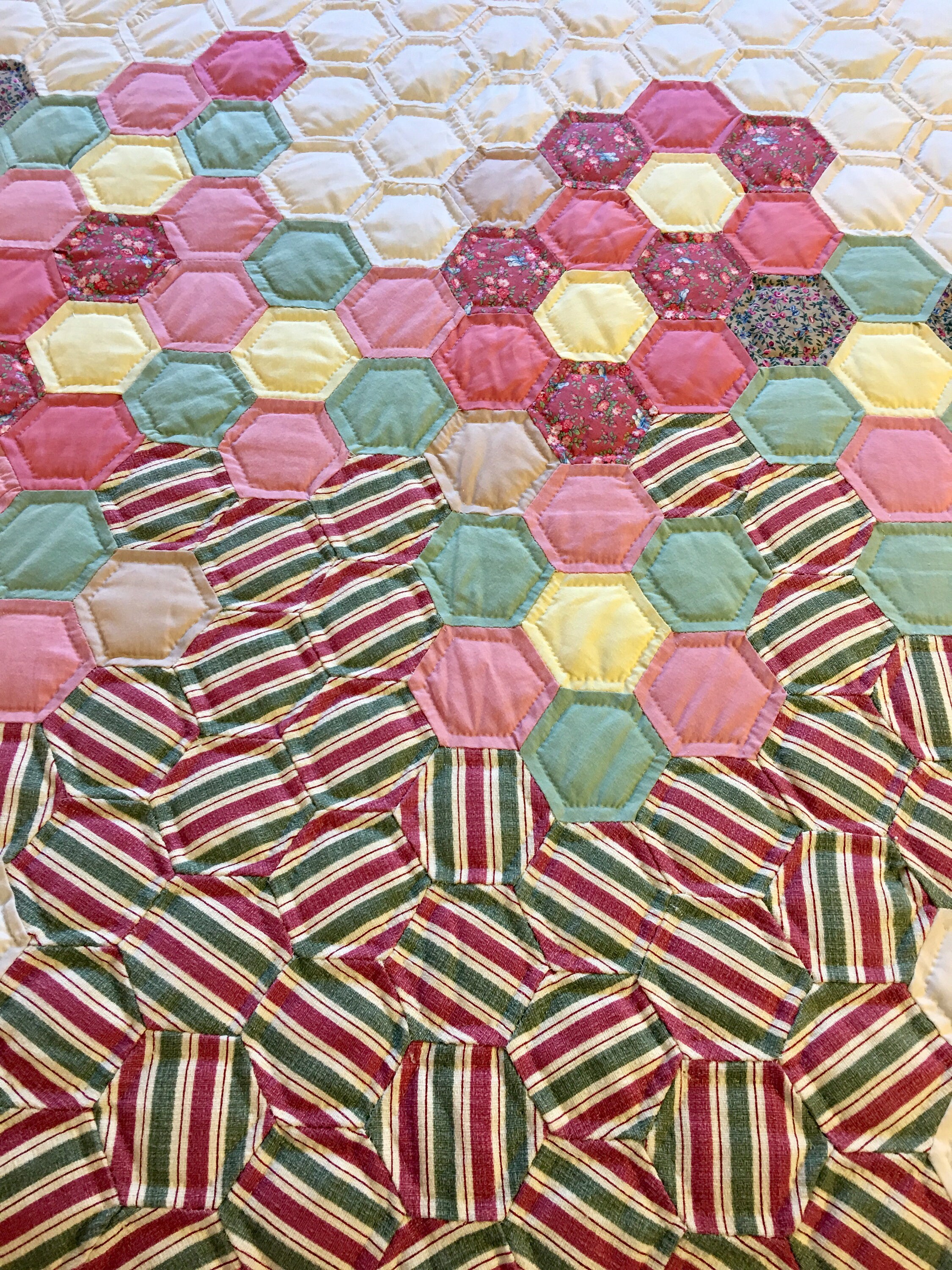 QUILT, Handmade, Flower Basket Pattern, Full/queen Size - Etsy