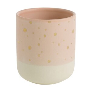Light Pink With Gold Speckles Ceramic Pot Flowers or Plants Home or ...