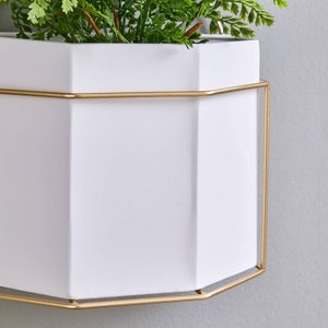 White or Black and Gold Wall Planters Set of 3 Plants, Floral, Home ...