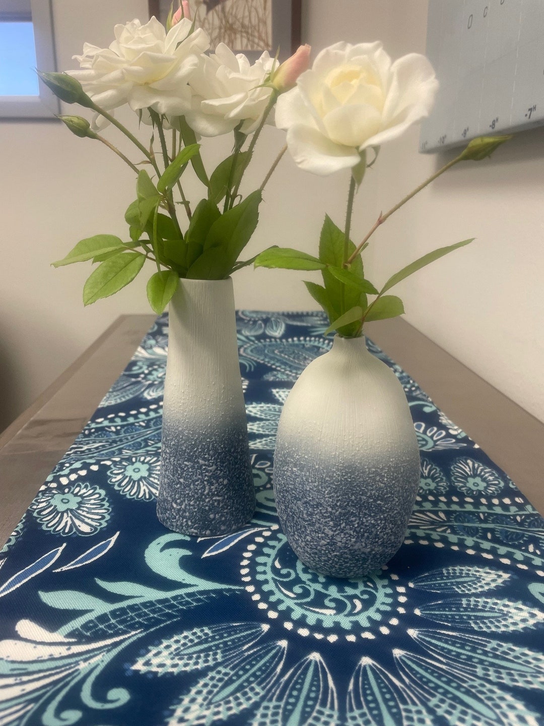 Blue Koza Splash Porcelain Bud Vases 2 Sizes Home Decorating, Floral ...