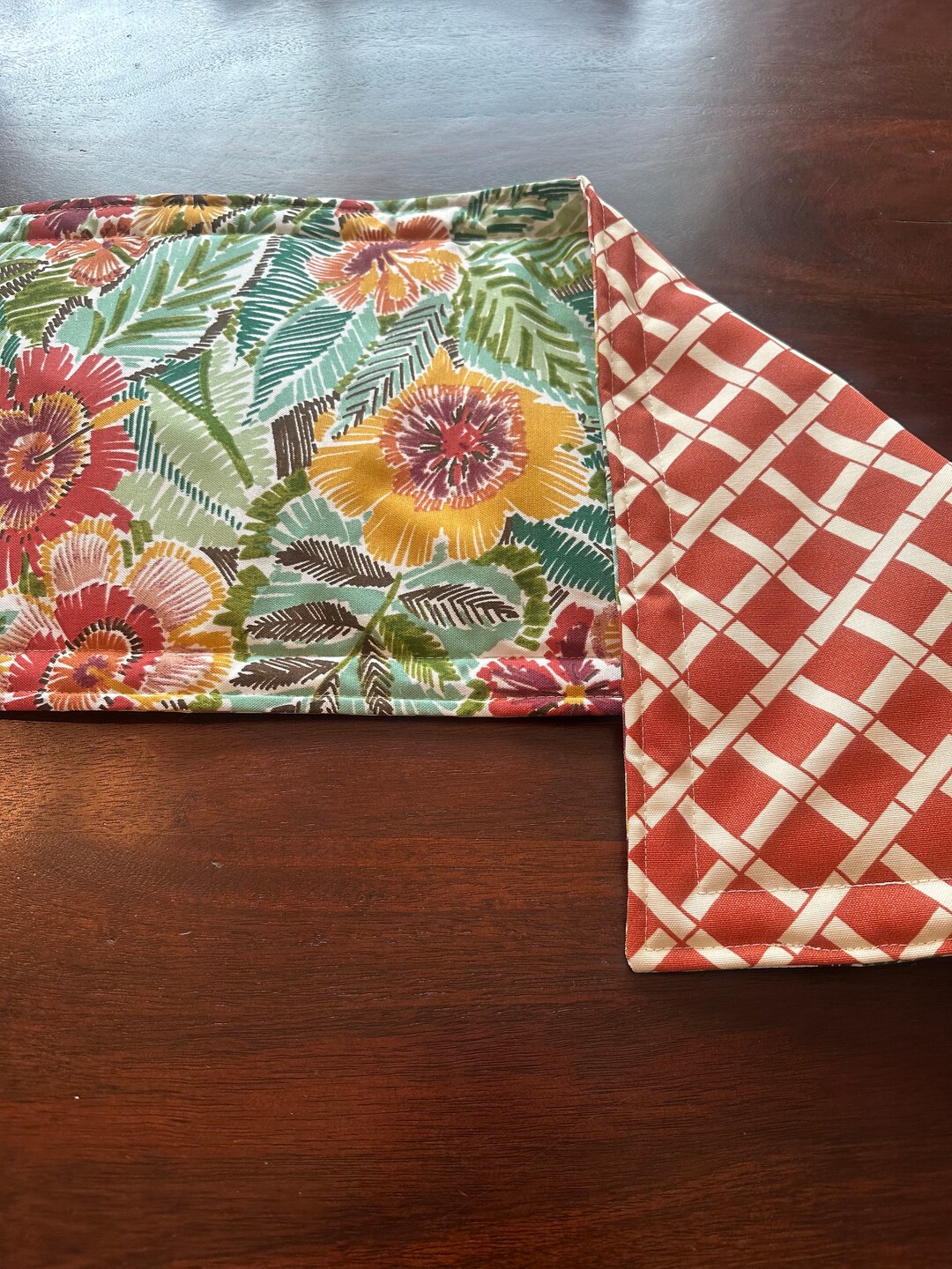 Hot Pad Table Runners or Square Pads Pensacola Greens & Forest Flowers ...