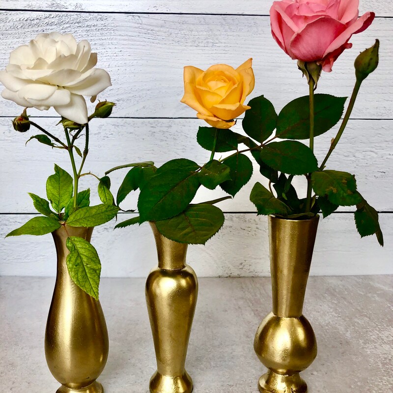 Metal Bud Vase - Etsy
