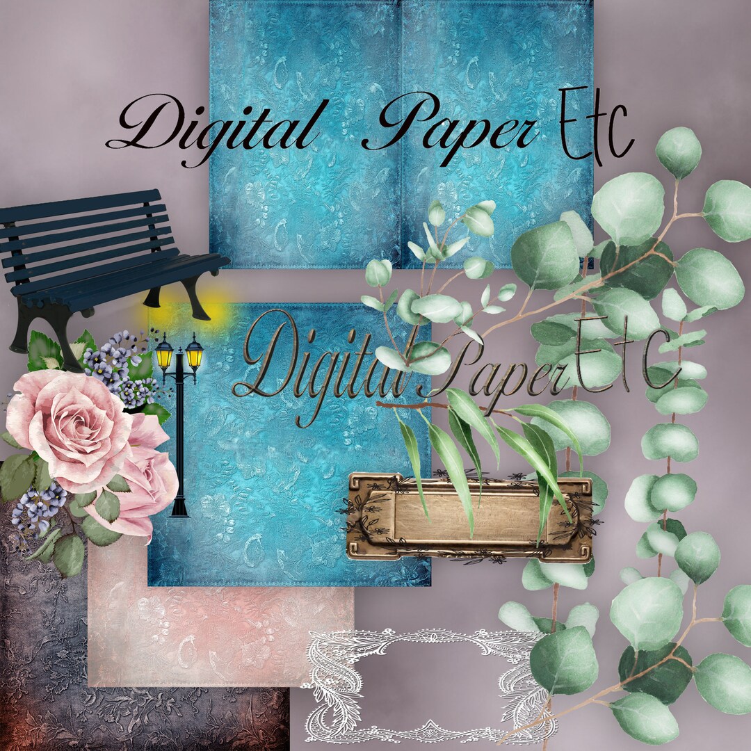 Clip Art Background Papers Digital Elements PNG Textured - Etsy