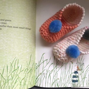 Kids Knitted Slippers Orange and White Hand Knitted Socks Children's ...