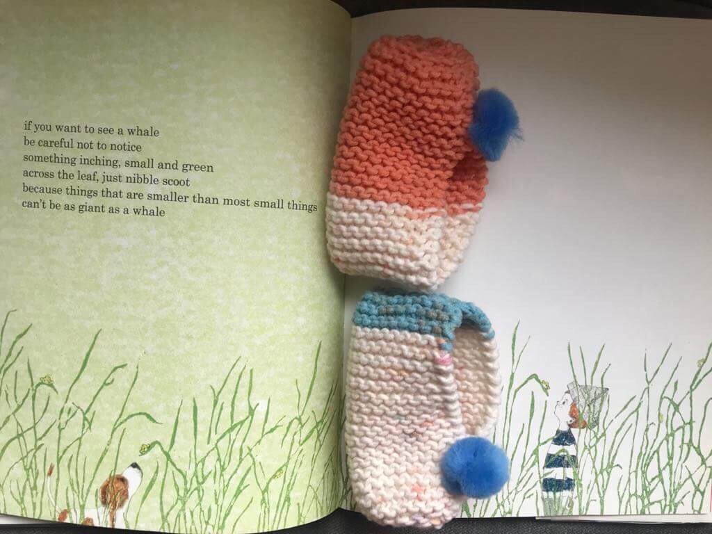 Kids Knitted Slippers Orange and White Hand Knitted Socks Children's ...