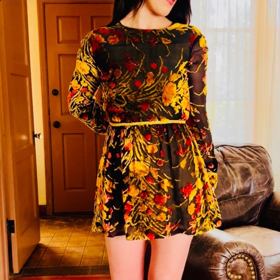 1920's Devore Silk Velvet Dress, Restored. Incredible… - Gem